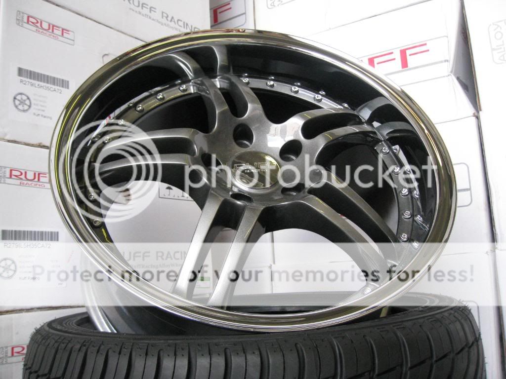 Ruff Racing Wheels Rims 278 Hyperblack with Chrome Lip ...