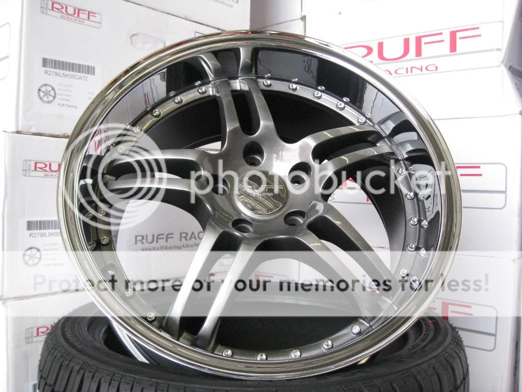 Ruff Racing Wheels Rims 278 Hyperblack with Chrome Lip ...
