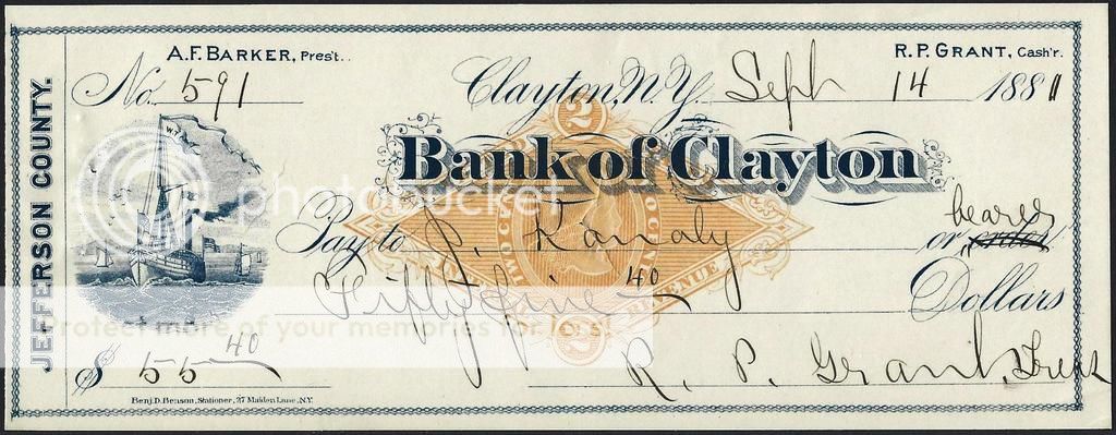 Old Check Collectors Share Your Checks! | Page 7 | Coin Talk