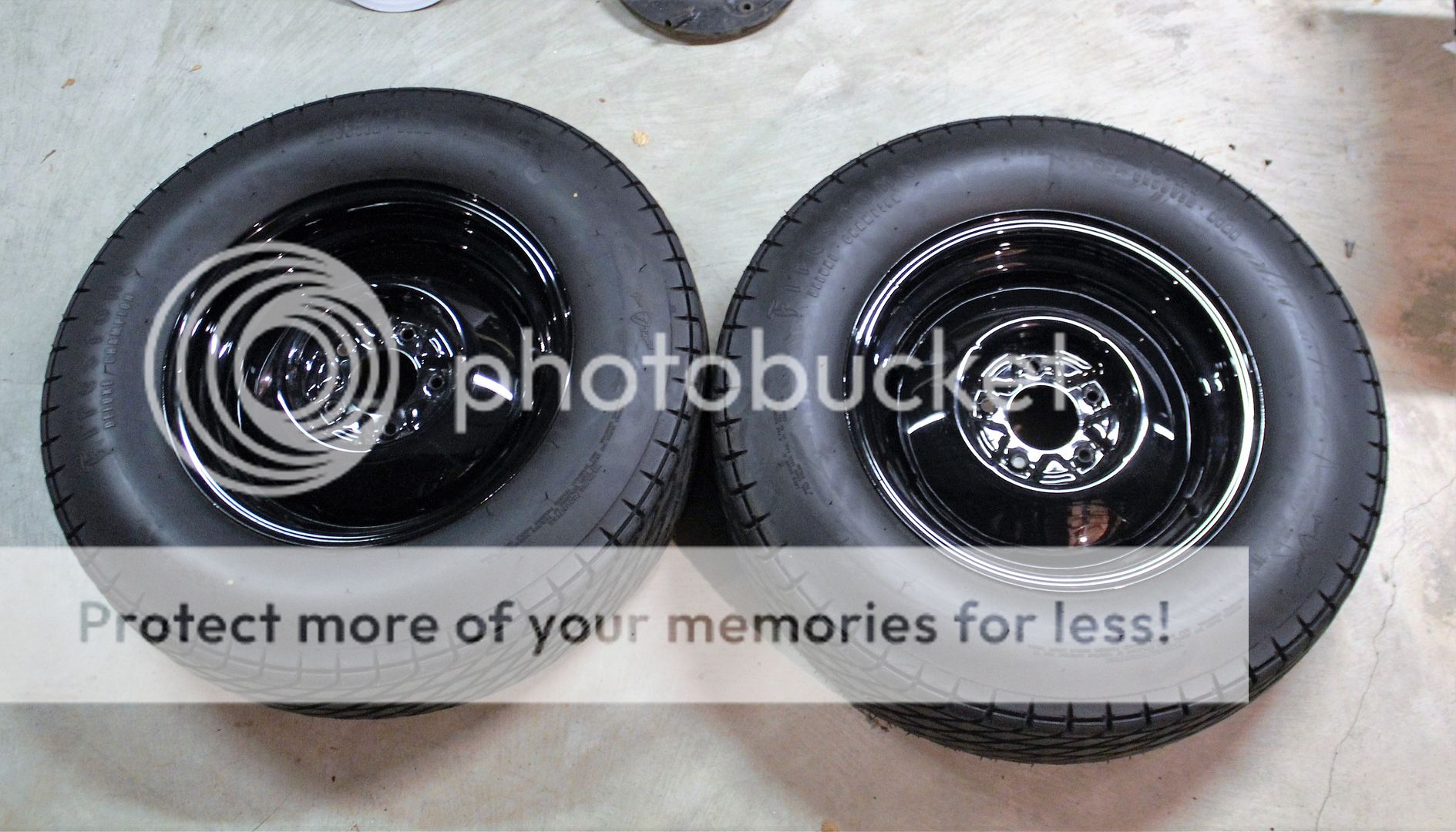 18x5.5” Wheel Vintique ’40 Style Wheels with 8.20-18 Dirt Track Tires ...