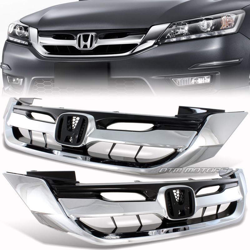 JDM Chrome ABS Front Hood Modulo Grill Grille For 2013-2015 Honda ...