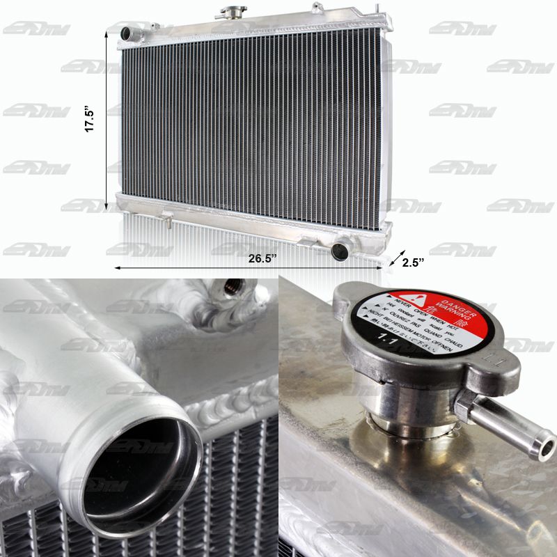 Buy 2 Row Full Aluminum Cooling Radiator For 95-98 Nissan 240SX SILVIA ...